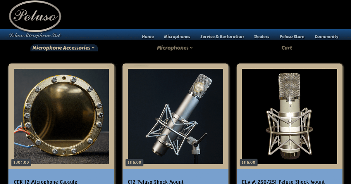 Peluso Microphones & Accessories - Peluso Microphone Lab